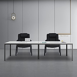 CLATINA Big & Tall 400 lb. Guest Chair, Leather Reception Chairs with Sled Base and Padded Arm Rest for Waiting Room Office Home and Meeting Conference-Black