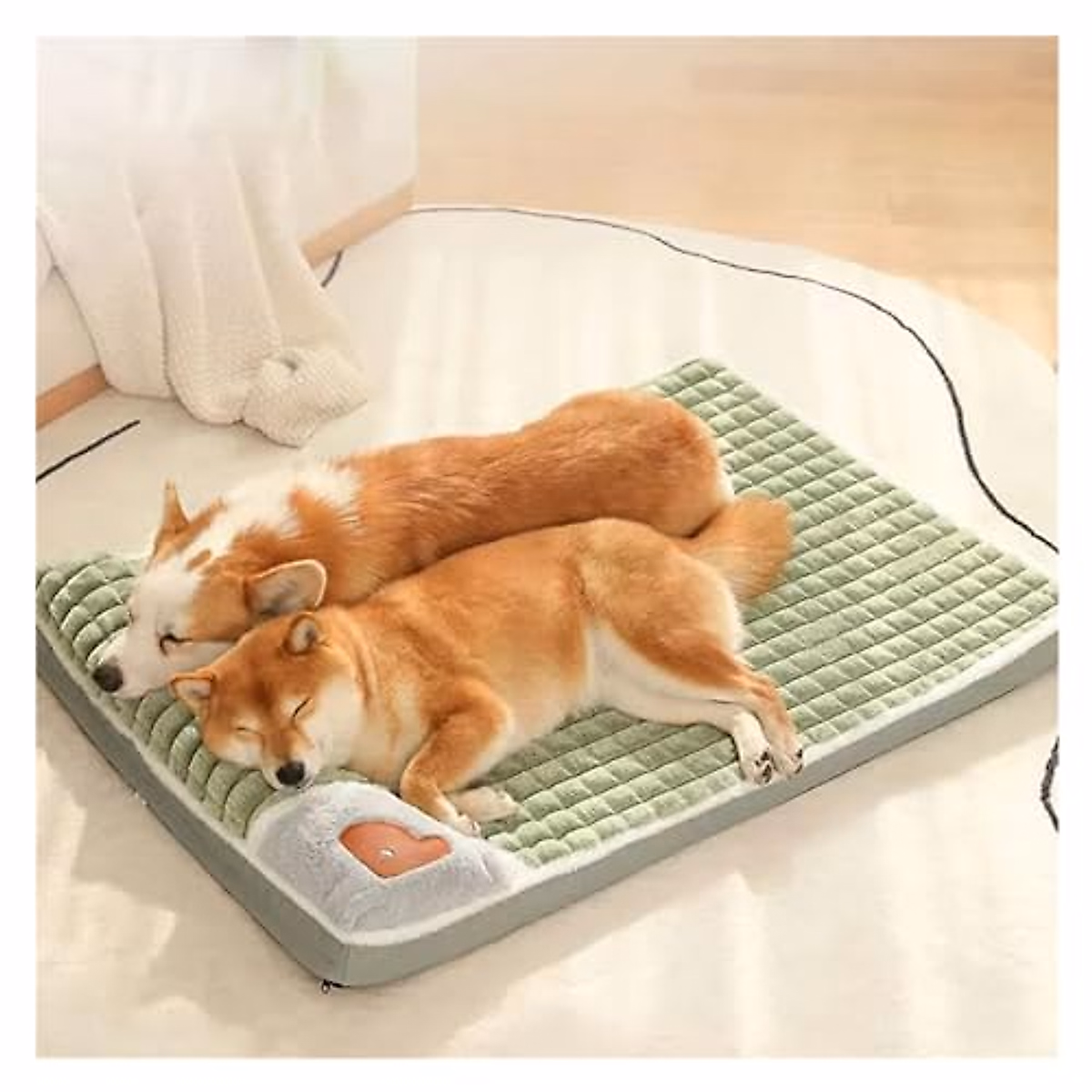 Winter Warm Dog Mat Pet Luxury Sofa Small and Medium Dog Plaid Bed Cats and Dogs Plush Sleeping Removable Washable Pet Bed Pet Mat Super Soft Warm Dog Sleeping Mat Washable Non-Slip Warm Pet Mat Fluff