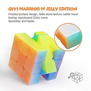 D-FantiX QY Toys Warrior W 3x3 Speed Cube Jelly 3x3x3 Magic Cube Puzzles Transparent Pastel Color