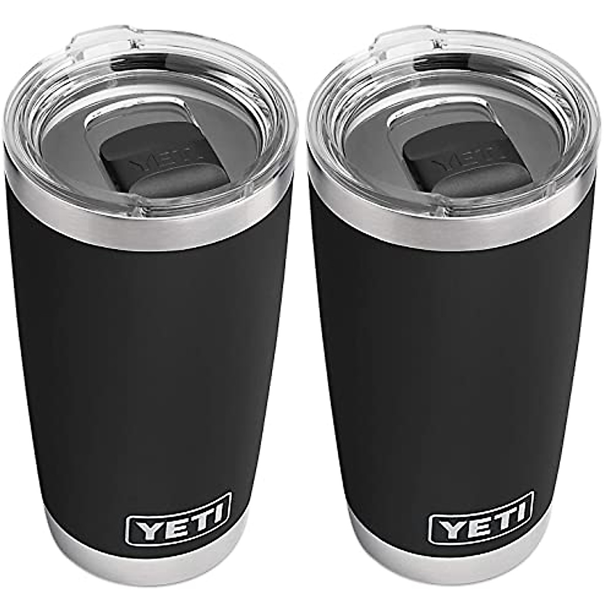 YETI Rambler 20 oz Tumbler, Stainless Steel, Black 2 Pack