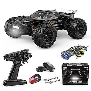 HYPER GO H16BM 1:16 RTR Brushless Fast RC Cars for Adults, Max 42mph Hobby Electric Off-Road Jumping RC Trucks, RC Monster Trucks Oil Filled Shocks Remote Control Car with 2 Batteries for Boys