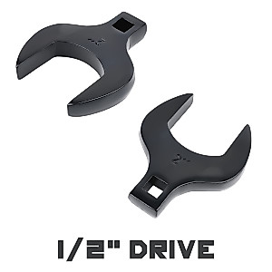 Owl Tools Jumbo Crows Foot Wrench Set 1/2 Drive - (14 Piece Set in Large SAE Sizes from 1 1/16" to 2") Black Oxide with Laser Etched Sizing Crowfoot Wrench Set