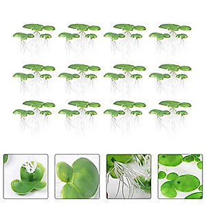 balacoo 36pcs Fish Tank Plant with Root Aquarium Floating Plants Artificial Aquarium Plants Fish Tank Plant Decorations Water Plants Ornament for Fish Tank Landscape Decor