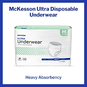 McKesson Ultra Underwear, Incontinence, Heavy Absorbency, Medium, 80 Count