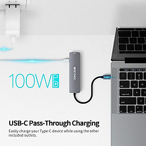USB C Hub Multiport Adapter - KEYMOX 6 in 1 USB C Dongle with 2 USB-A, 100W PD Charging, 4K HDMI, SD/TF Card Reader Compatible with MacBook Pro/Air, iPad Pro and USB-C Devices