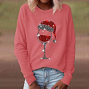 Ugly Christmas Sweater Wool Sweater Women Shirt Pullover tee Raglan Sleeve Ugly Christmas Sweater for Women Ethnic Print Hooded Dressy Long Batwing Sleeve Womens Clothes Fall 2023 Basic tees for