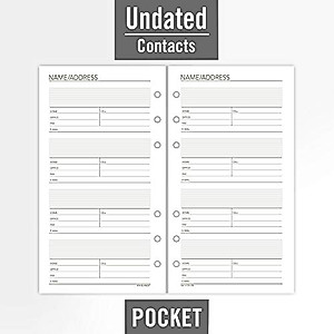 AT-A-GLANCE Day Runner Telephone and Address Pages, Refill, Loose-Leaf, Undated, for Planner, 3-3/4" x 6-3/4", Size 3, 30 Sheets/Pack (013-230)