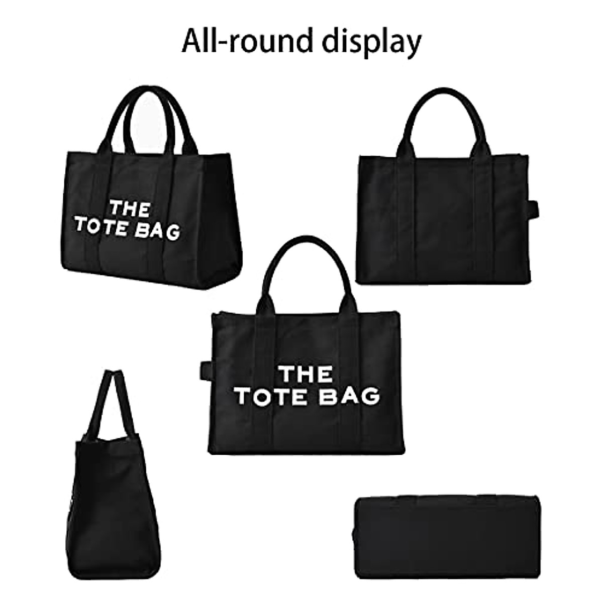 The Tote Bag for Women, Canvas Work Travel Handbag with Shoulder Strap Top-Handle Shoulder Crossbody Bags for Daily, Office (khaki)