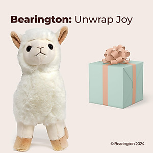 Bearington Alma Plush Stuffed Animal Llama, 10 inches