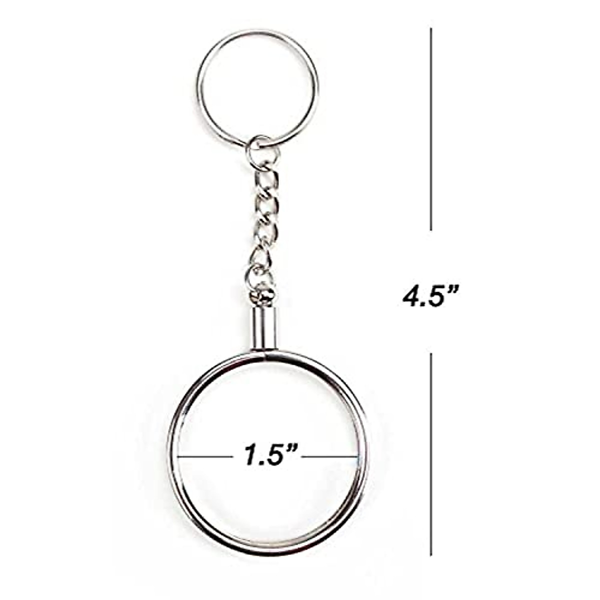 Brybelly Chrome Plated Poker Chip Holder Key Chain