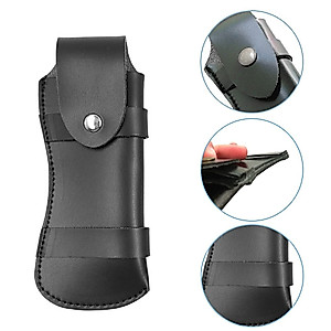 DONGKER 5" Knife Sheath,PU Leather Pocket Knife Pouch for 5" Folding Knife Hunting Camping