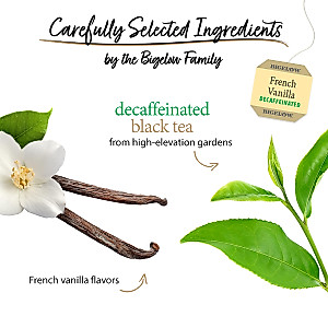 Bigelow Tea Decaffeinated French Vanilla Black Tea, 20 Count, (Pack of 6) 120 Total Tea Bags