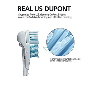 Sensitive Replacement Toothbrush Heads Compatible with Oral-B Cross Action Power 3733 4732,Rotating Powerhead and Crisscross Bristles (White)