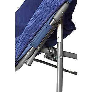 Zenithen Indoor Foldable Portable Plush Hexagon Folding Dish Chair, Perfect for Bedrooms, Dorm Rooms, and Living Rooms, Use for Reading, Studying, Gaming, Navy Blue (Pack of 2)