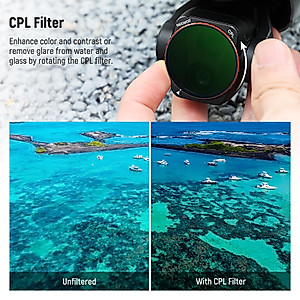 NEEWER ND CPL UV Filter Set Compatible with DJI Air 3, 6 Pack ND8 ND16 ND32 ND64 UV CPL Polarizer Neutral Density Filter Kit, Multi Coated HD Optical Glass/Secure Attach/Lightweight Frame