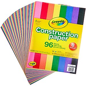 Crayola 9" x 12" 8-Assorted Color Construction Paper - 96/Pack