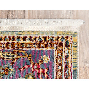 Unique Loom Baracoa Collection Area Rug - Miramar (5' 5" x 8' Rectangle, Light Blue/ Blue)