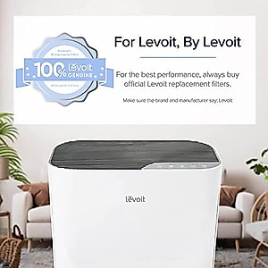 LEVOIT Vital100 Air Purifier Replacement, True HEPA High-Efficiency Activated Carbon Filter, Vital 100-RF, 2 Pack, White