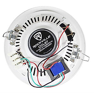 JBL Commercial 70v Amp+(4) White 6" Ceiling Speakers for Restaurant/Bar/Cafe