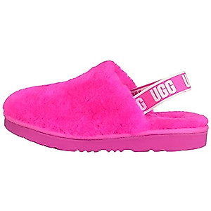 UGG Girls K Fluff Yeah Clog Slipper, Rock Rose, 6 Big Kid