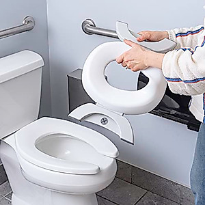 Summer My Travel Potty Deluxe - 2-in-1 Foldable Travel Potty for Toddlers Can Be Used as a Standalone Potty or as a Potty Ring for Adult Toilet w/Integrated Handles, Includes 12 Disposable Waste Bags