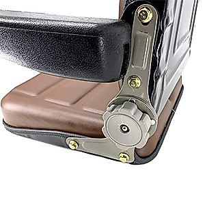 YILIKISS Forklift Seat with Armrest Universal Tractor Seat Comfort Ride Lawn Mower, Garden Tractor UTV/ATV Seat