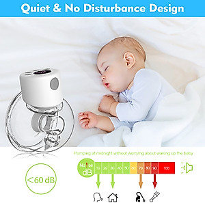 Electric Breast Pump, Wearable Breast Pump, Portable Hands Free Breastpump Pain Free with Massage Mode & LCD Screen, 2 Mode & 9 Levels, Gifts for Woman, 24mm Flange
