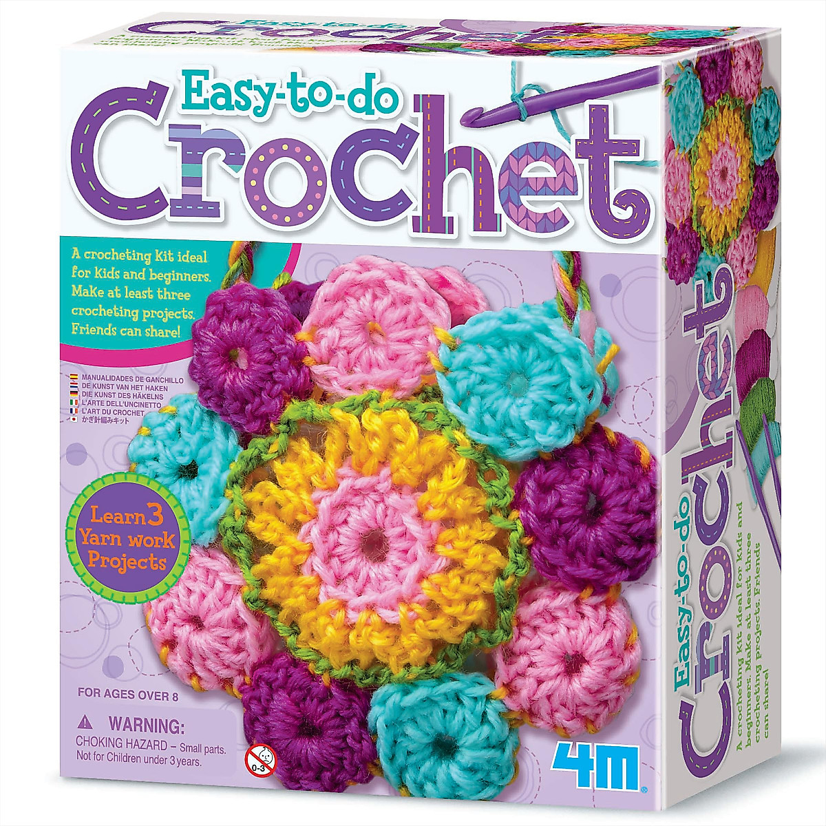 4M 3625 Easy-To-Do Crochet Kit - DIY Arts & Crafts Yarn Gift for Kids & Teens, Boys & Girls