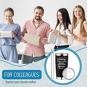 Rtteri 4 Pcs Employee Appreciation Gifts Bulk Thank You Gifts for Coworkers 20 oz Stainless Steel Insulated Motivational Tumbler Travel Mug Inspirational Gifts for Men Women(Black)