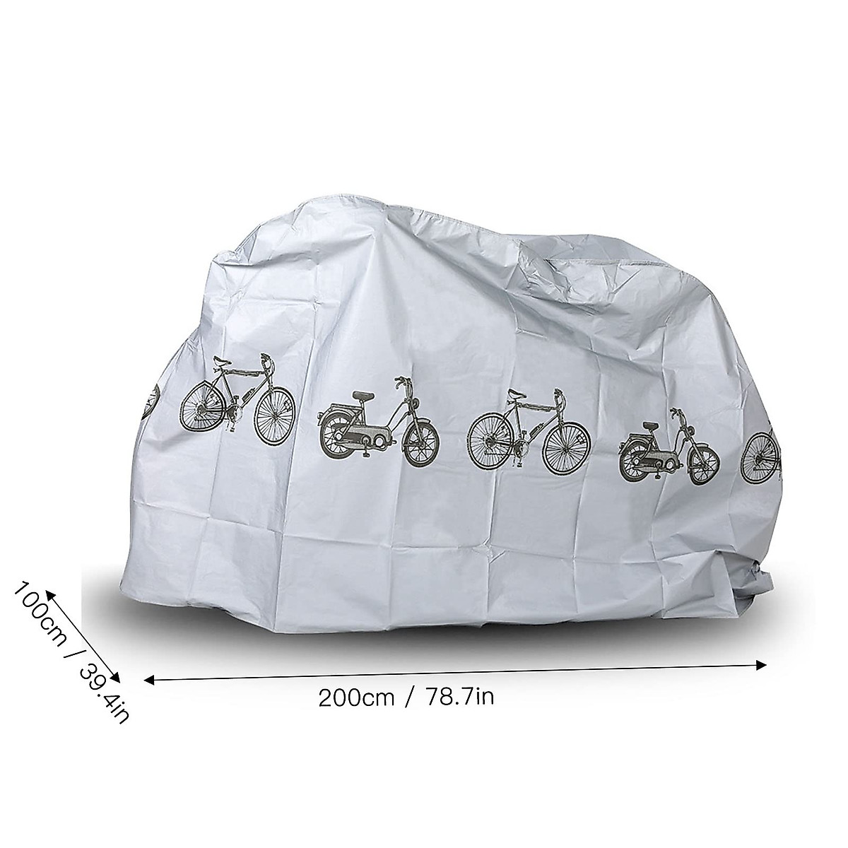 OUKENS Waterproof Bike Cover, Mountain Bike Dust Cover Thickened Rainproof Cover for Motorcycle Electric Bike Grey
