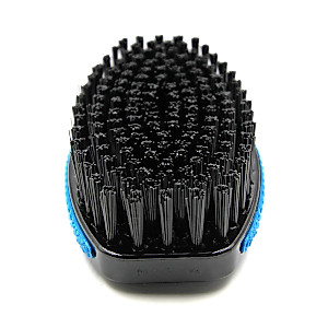 360 Sport Wave Brush 2.0 - Hard Flex Bristles - (Black Ice) - Wet Dry Technology - No Slip Rubber Grip Ultimate 360 Wave Brush Hairbrush by Crown Quality Products