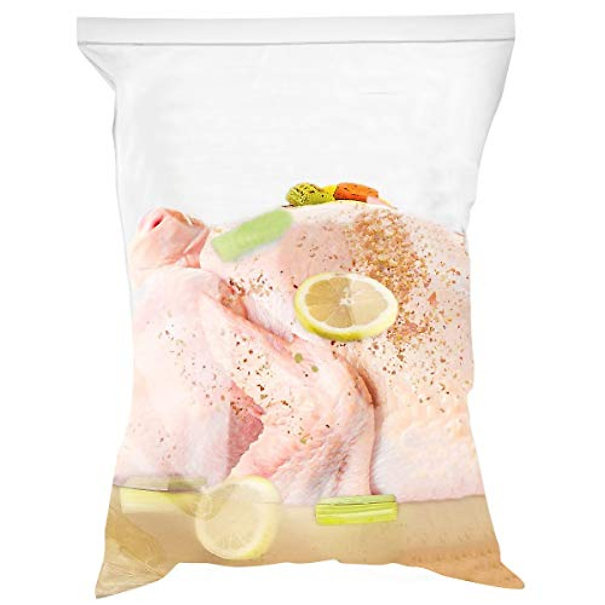 [ 20 Count ] Regular Roaster Storage Bag 16" x 18", 3.5 Gallon Large & Strong Clear - Zipper Top - Bags