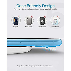 Vebach Wireless Charger with USB Wall Charger, Charging Pad Included 18W Fast Power Adapter, White…