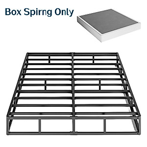 EZBeds Box-Spring Queen, 9 Inch Metal Queen Box Spring, Mattress Foundation Queen Box Spring Only with Fabric Cover, Easy Assembly, Noise Free, Non Slip