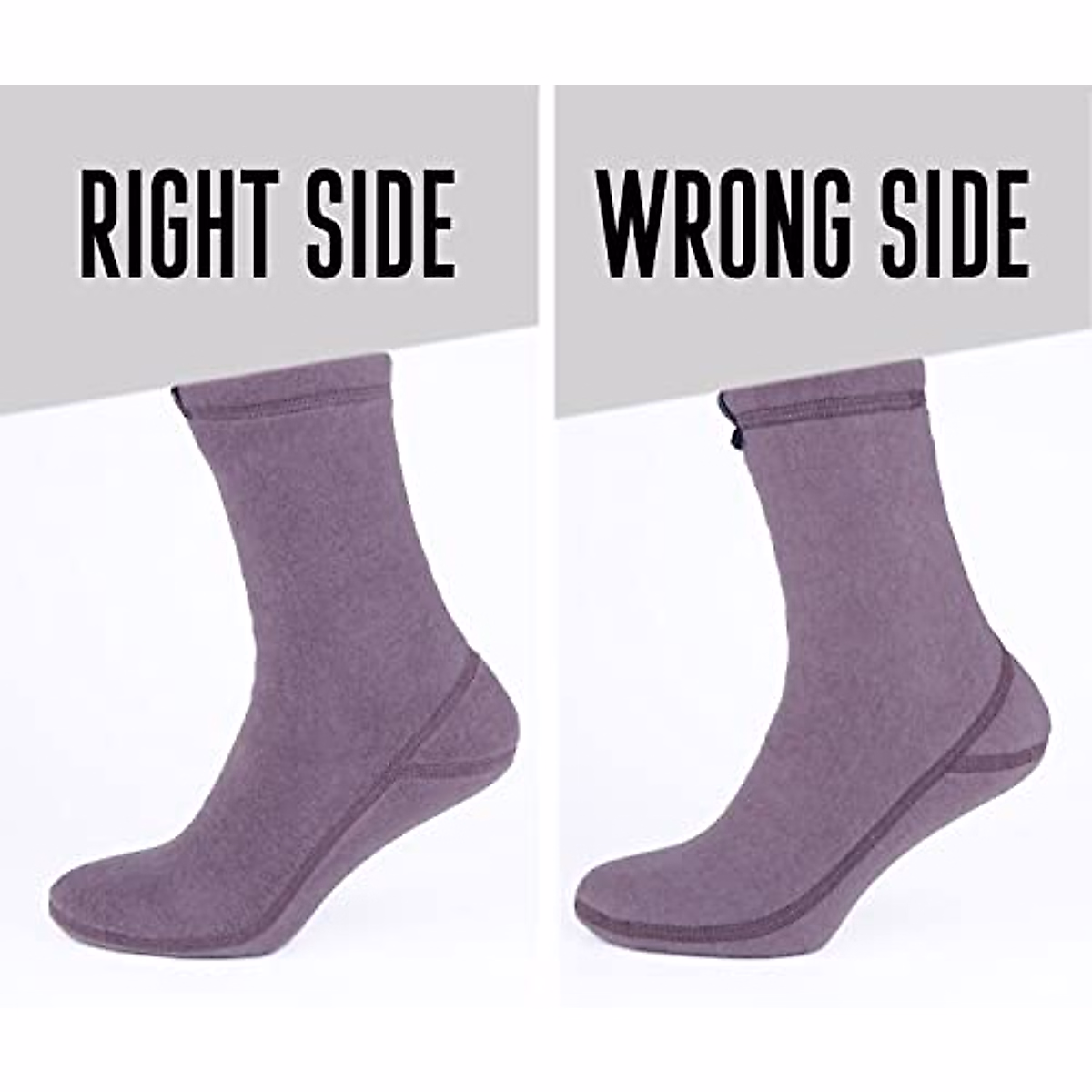 CheshKit Soft Thermal Boot Liner Socks - Outdoor Sport - Polartec Fleece Winter Socks (1 Pair Pack, Medium, Dark Grape)