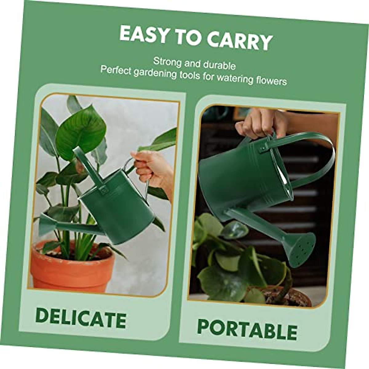 Yardwe Watering can Iron Watering Kettle misting Plant Mister Garden Planting Tool Plant Iron Watering Pot Double Handled Watering Pot Watering Flower Kids Tools Shower Head Metal Child