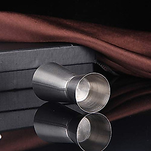 2PCS Stainless Steel Double-Head Measuring Cup 1oz/2oz Japanese-Style Silver Cocktail Jigger Wine Measuring Device Cocktail Layered Measuring Cup for Restaurant Bar Family