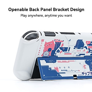 GeekShare Protective Case Slim Cover Case Compatible with Nintendo Switch OLED and Joy-Con - Shock-Absorption and Anti-Scratch - Circuits Cat