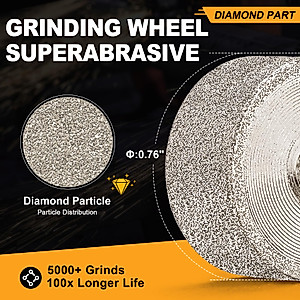 Diamond Sanding Bits for Dremel Rotary Tool, Grinding Stone Sanding Drill Bits with 1/8" Shank Gift for Craft Lovers - Metal & Woodworking/DIY Craft Making - 150 Grit 1 Pack