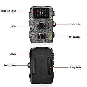 DUONIANHESJ 16MP 1080P Outdoor Camera Field Detection Infrared Camera 2.0 Inch TFT Color Display Day Night Use Hunts Night-Visions Camera (Color : with 32GB TF Card)