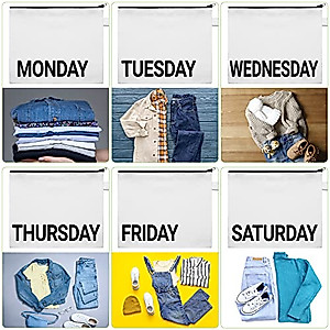 Sanwuta 7 Pcs Packing Cubes for Kids and Baby Travel Organizer Travel Pouches for Suitcase Organizing for Boys and Girls Summer Camp Cruise and Family Vacations Days of Week