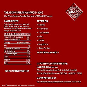 TOBASCO Sriracha Sauce, 256 ML