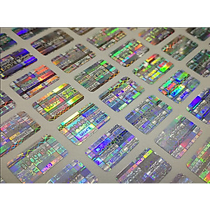 Holomarks 200 pcs Hologram Labels with Serial Numbers, Warranty Stickers Seals .63 x .39 inch