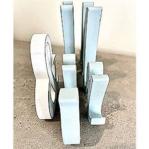 Mr & Mrs Wood Sign Wedding Decorations for Bride & Groom Reception Head Table. Wooden Letters for Married Couple's Centerpiece, Engagement & Bridal Shower Party Or Wedding Cake Table. (Rustic Blue)