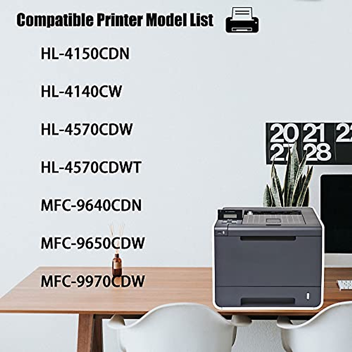 [Black] 1 Pack TN-310 TN310BK Compatible Toner Cartridge Replacement for Brother MFC-9640CDN 9650CDW 9970CDW Printer Ink Cartridge.