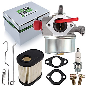partszen 640350 Carburetor with 36905 Air Filter for Toro 20016 20017 20018 6.75HP Recycler Lawn Mower for Tecumseh 640303 640271 LEV100 LEV105 LEV120 LV195EA / LV195XA Engine with Spark Plug