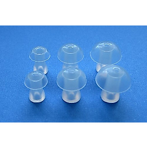 6 pcs : S/M/L Soft Replacement Mushroom Domes Eartips Earbuds Compatible with Siemens Touching, Motion, Nitro,Aquaris, Siemens Life, Lotus 12P,13P,13SP,23P,23SP, 23M BTE (Behind the Ear) Hearing Aids