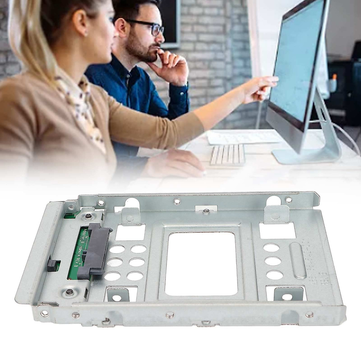 2.5" SSD to 3.5" SATA Hard Drive Tray Compatible with All 3.5in SATA/SAS Drive, 2.5in SSD to 3.5in SATA Hard Drive Caddy for Computer PC, Good Heat Dissipation, Hot Swap