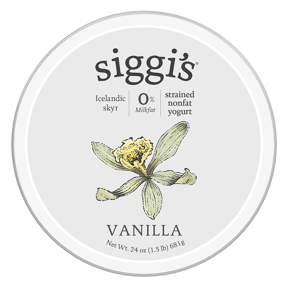 siggi’s Icelandic Strained Nonfat Yogurt, Vanilla, 24 oz. – Thick, Protein-Rich Yogurt Snack