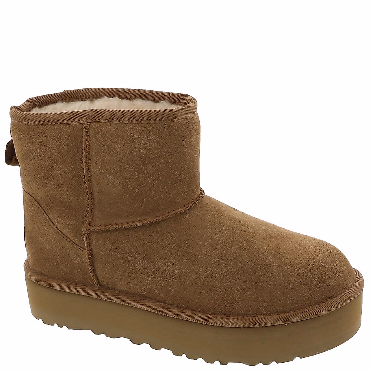 UGG Unisex-Child Classic Mini Platform Boot, Chestnut, 2 Little Kid